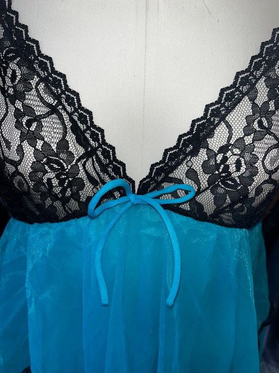 Vintage 60s SHEER BABYDOLL peignoir slip tunic dress … - Gem