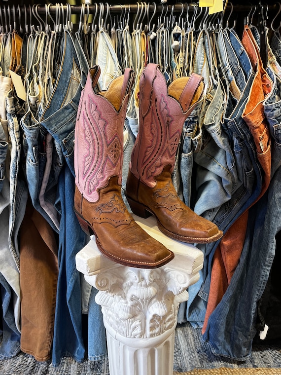 Vintage 90s Justin leather cowgirl boots - Gem