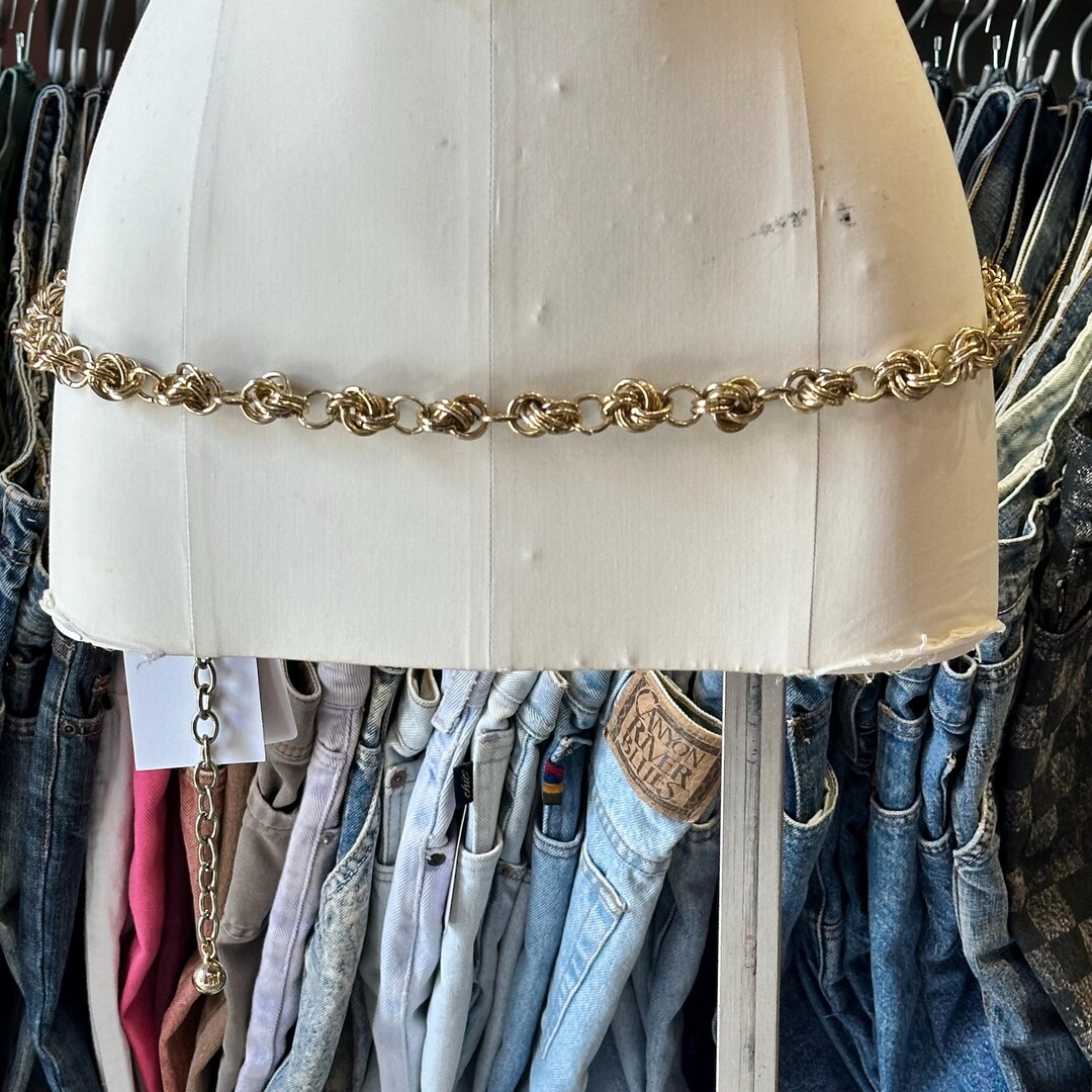 Vintage 80s Chain Link Belt - Etsy