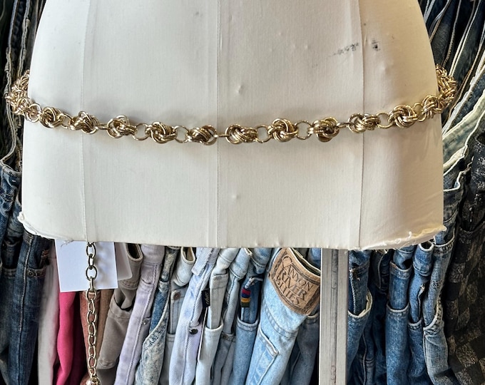 Vintage 80s Chain Link Belt - Etsy