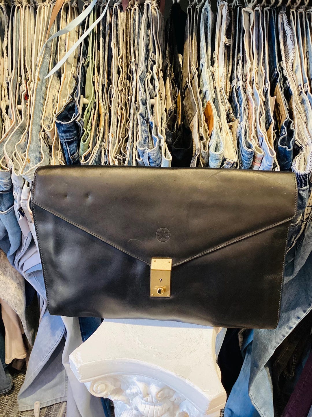 Vintage 1980’s Mark Cross Caltex Leather Envelope Clutch - Etsy