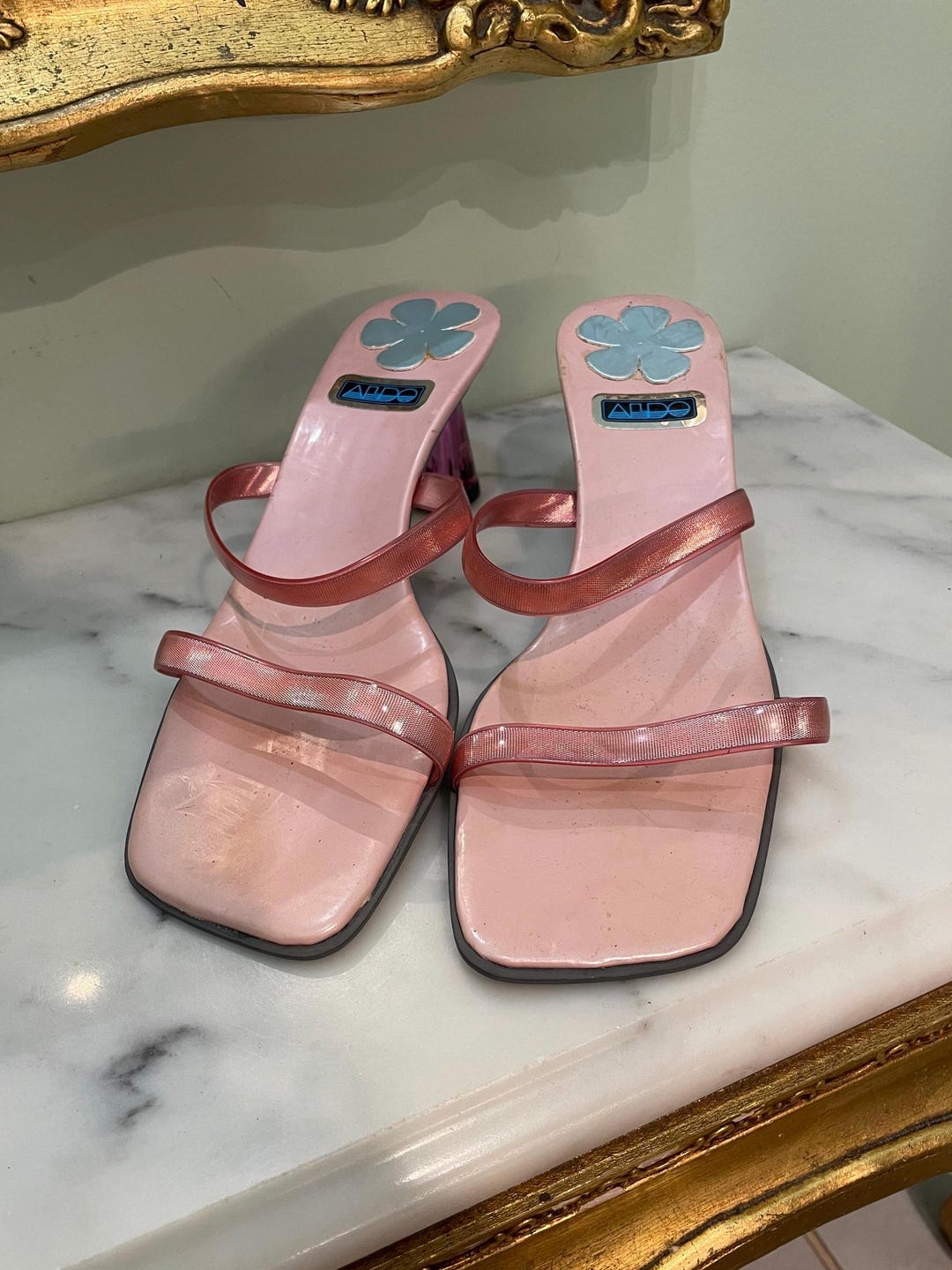 Vintage Pink Aldo Plastic Mules - Etsy