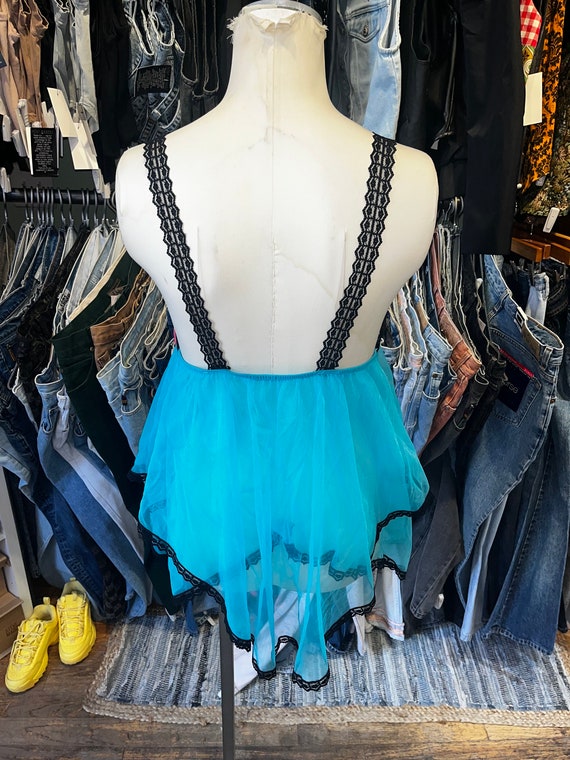 Vintage 60s SHEER BABYDOLL peignoir slip tunic dress … - Gem