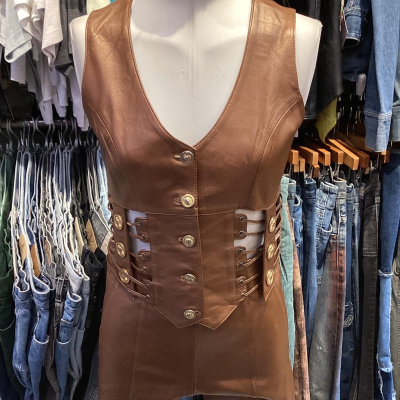 Two Piece Leather Dress - Etsy