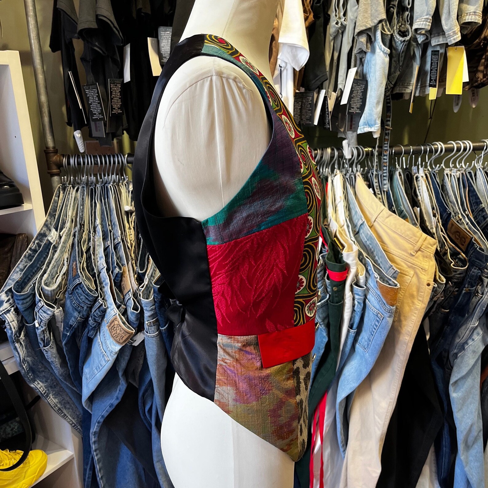 Vintage 90s Todd Oldham Patchwork Vest - Etsy