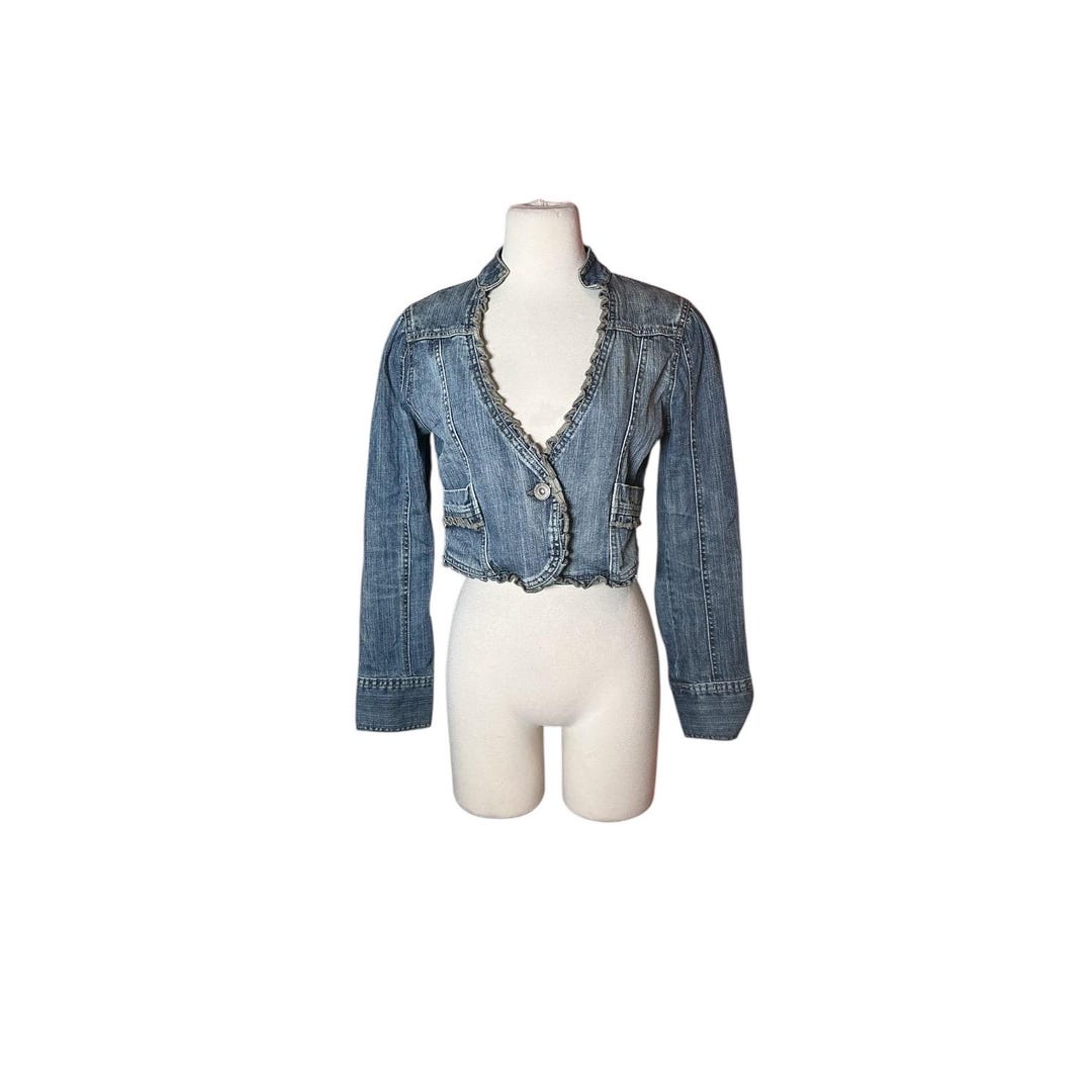 Vintage Y2K Point Zero Light Wash Cropped Jean Jacket - Etsy