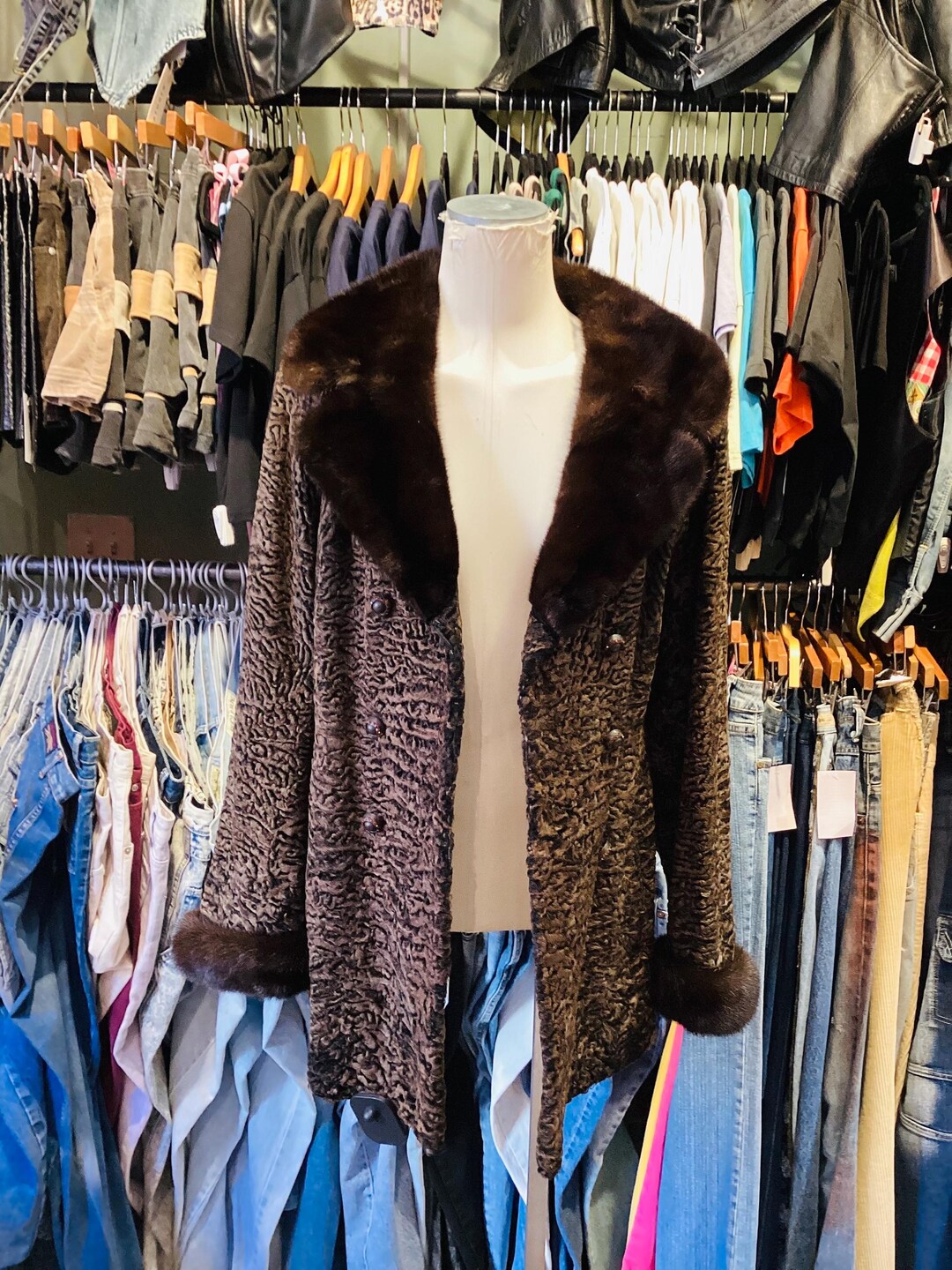 Vintage 1960’s Chocolate Mink and Persian Lamb Coat - Etsy