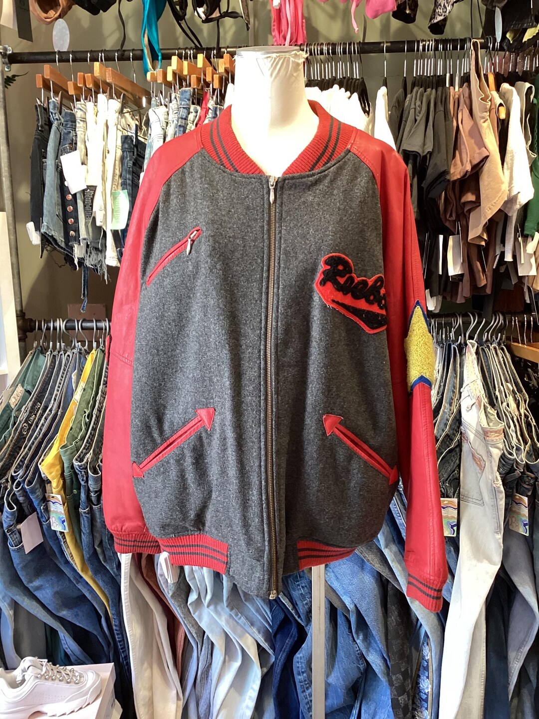 Vintage 80s Reebok Varsity Jacket - Etsy