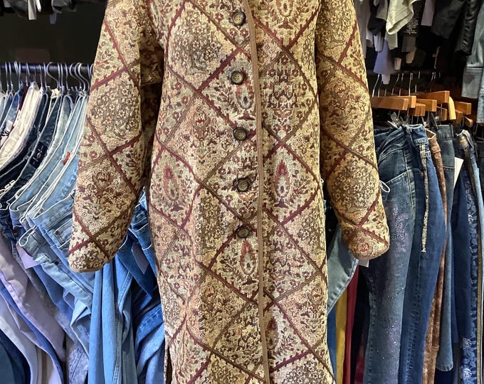 Vintage 90s Duster Tapestry Jacket - Etsy