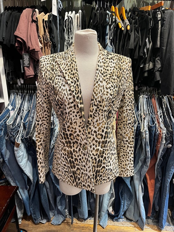 2000S ROBERTO CAVALLI Leopard Print Silk Kaftan Style… - Gem