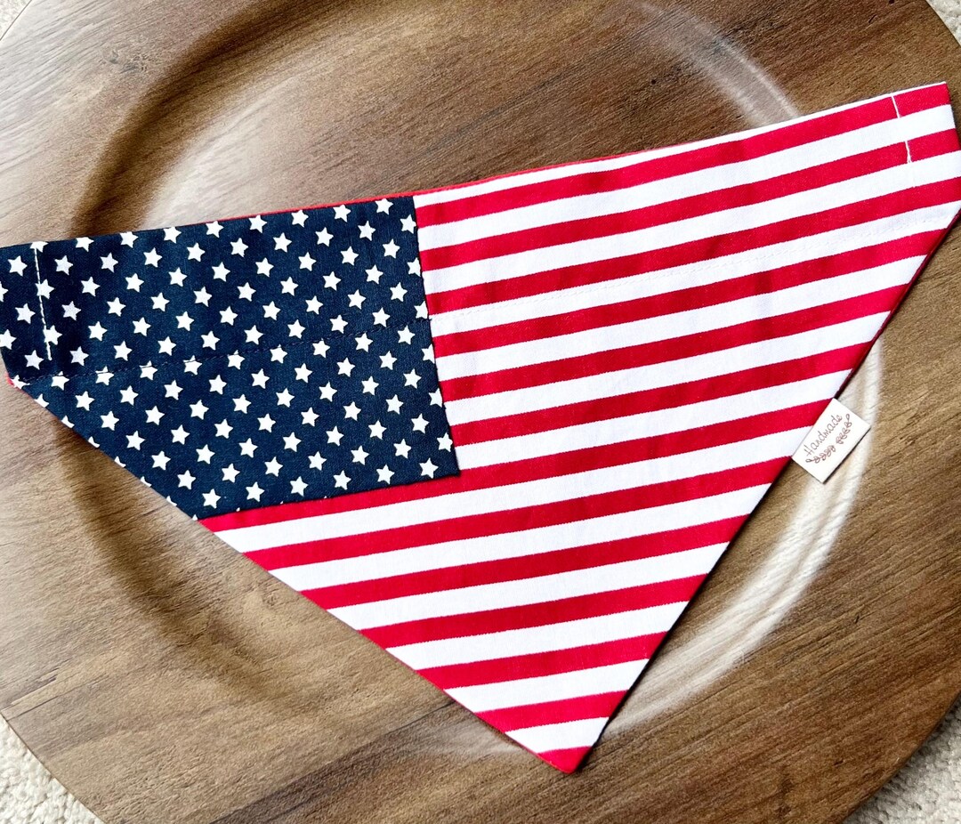 4th of July Dog Bandana, Patriotic Dog Bandana, Over-the-collar Dog ...