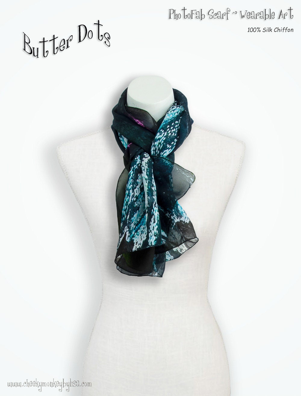 Butterfly wings silk scarf teal scarf hannukah gift for | Etsy