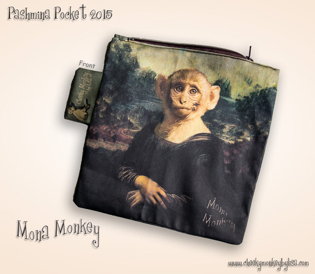 Mona Lisa Monkey Zipper Bag, Funny Monkey Theme Baby Shower, Leonardo ...