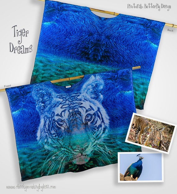 Royal Blue Dress Tiger Print Clothing Cobalt Blue Trendy | Etsy