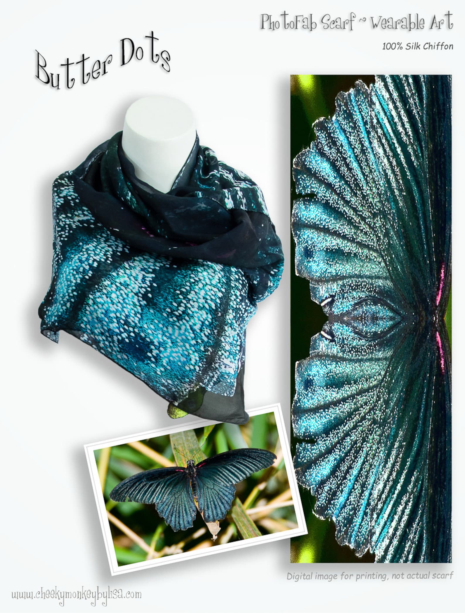 Butterfly wings silk scarf teal scarf hannukah gift for | Etsy