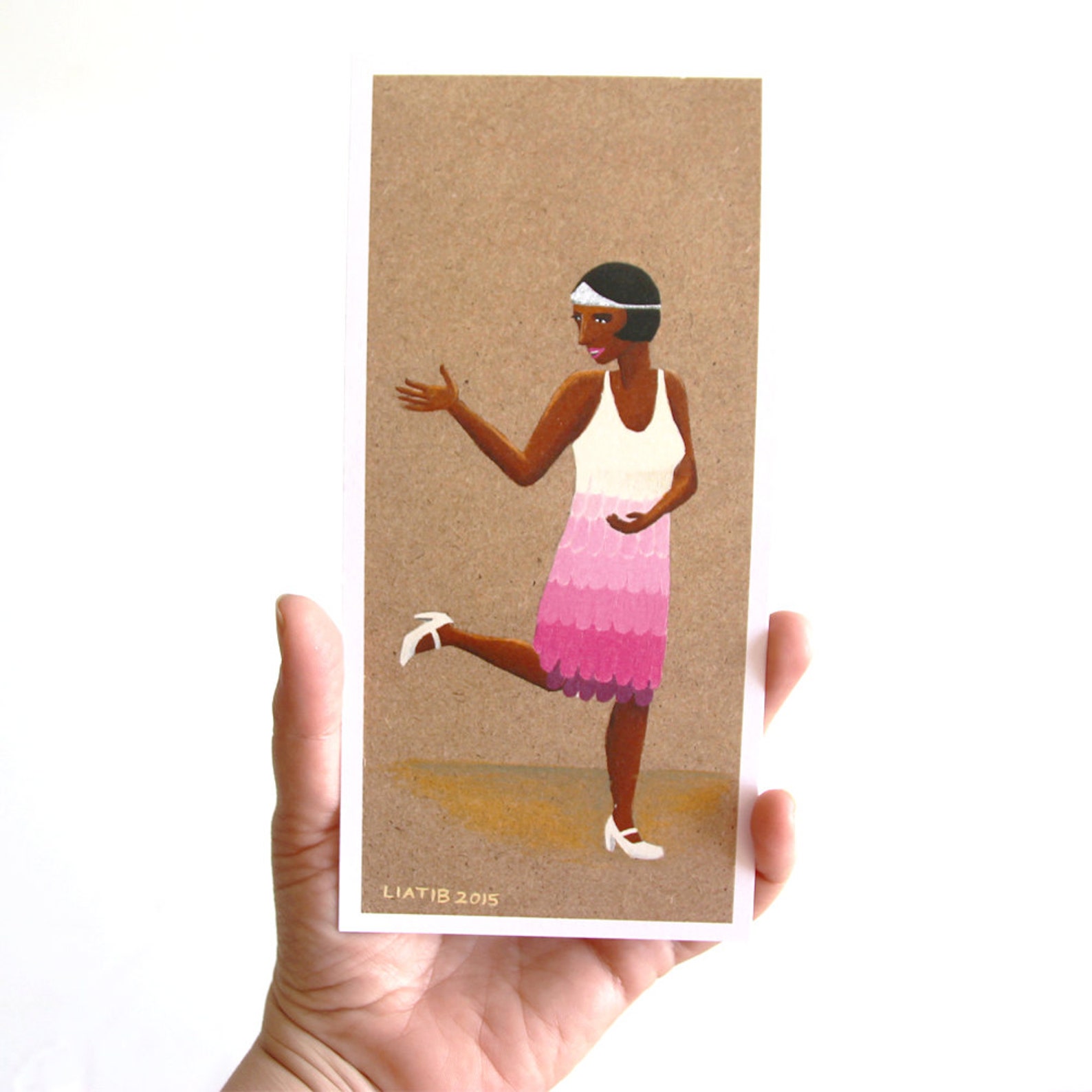 Set of 5 Cards of Jazz Age Style Illustration Greeting Card - Etsy Israel