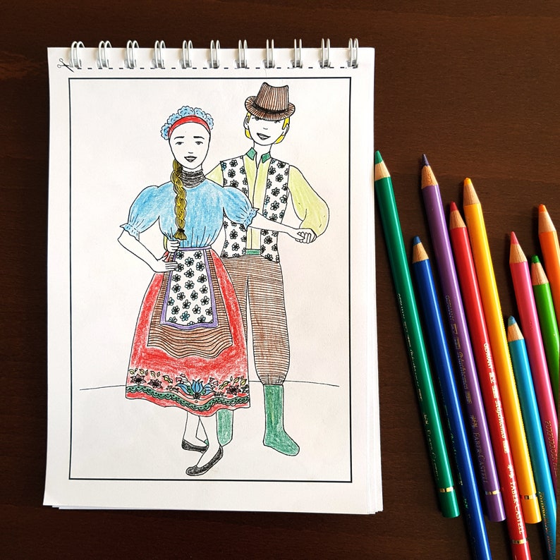 Printable Hungarian Style Adults Coloring Book in an A5 - Etsy Israel