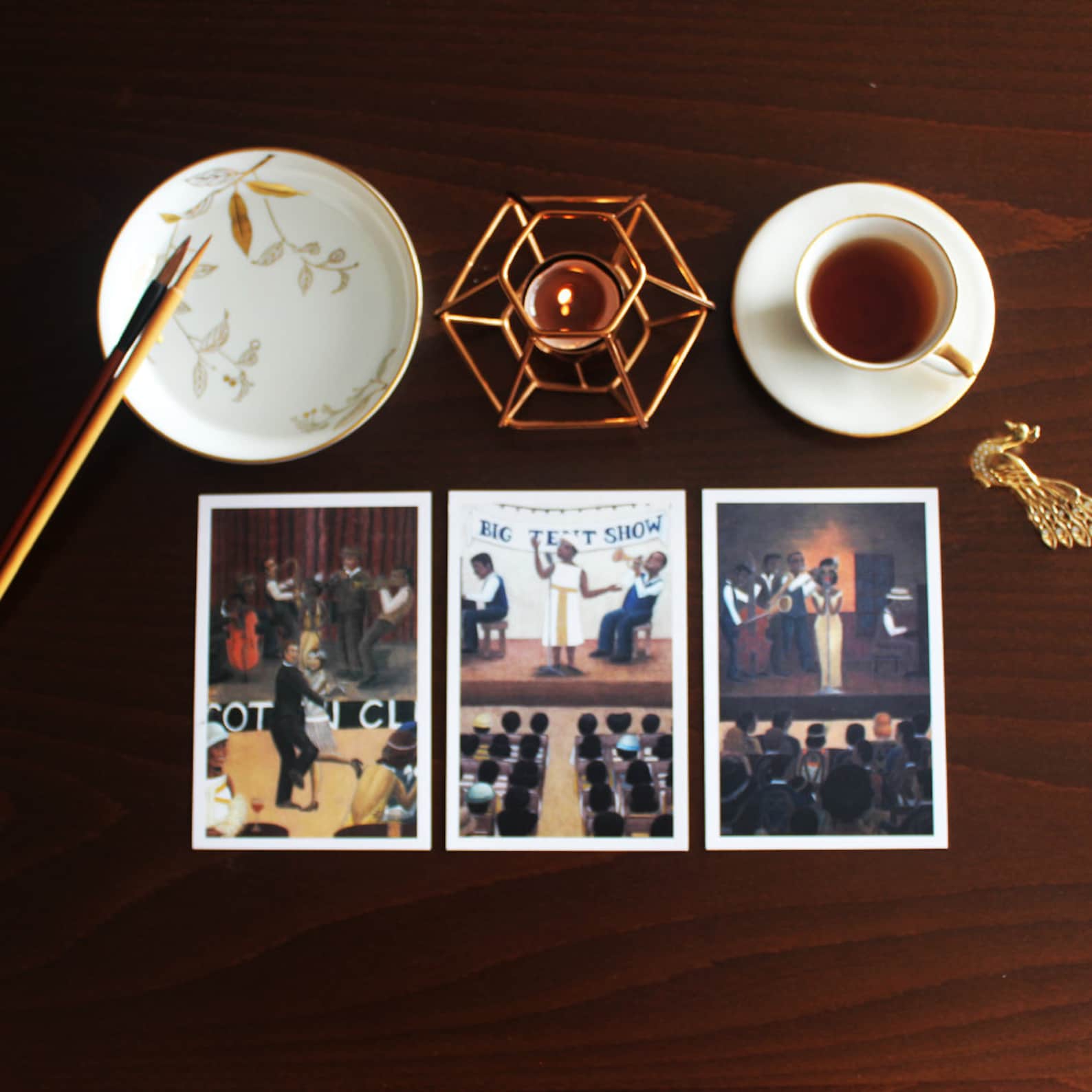 Set of 3 Cards of Jazz Age Show Illustration Greeting Cards Great as ...