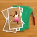Set of 5 Cards of Jazz Age Style Illustration Greeting Card Great as ...