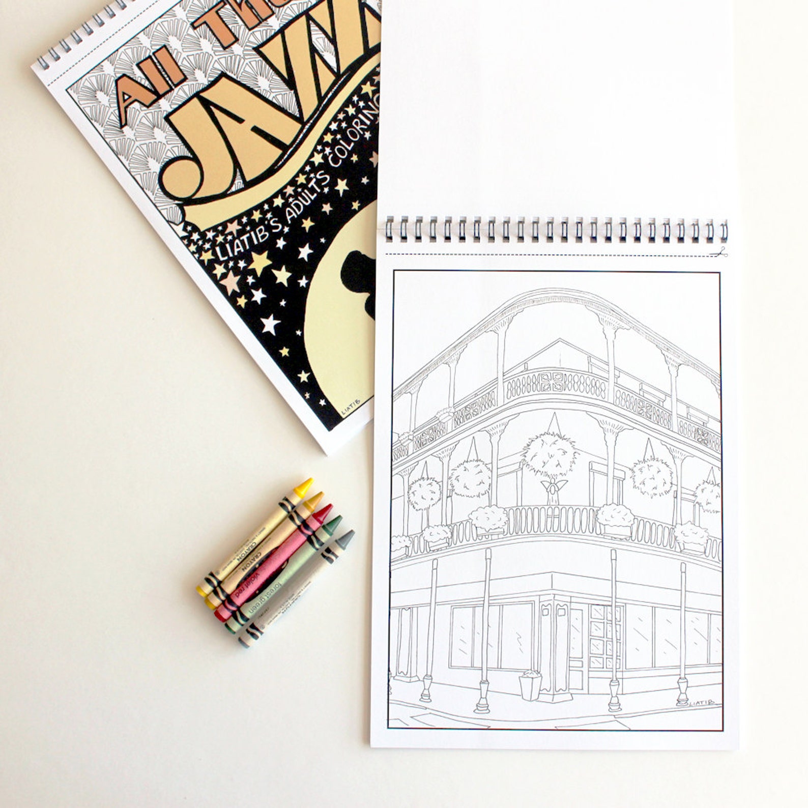 New Orleans building printable coloring page great | Etsy