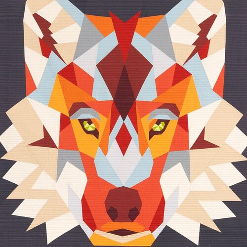 The Wolf Abstractions Quilt by Violet Craft DIY Foundation - Etsy