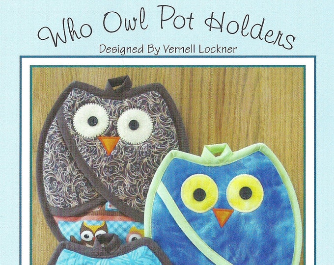Who Owl Pot Holder Pattern to Make DIY Sewing Susie Shore Designs - Etsy