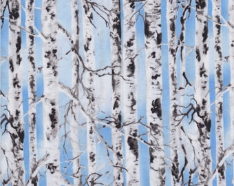 Birch tree quilt | Etsy