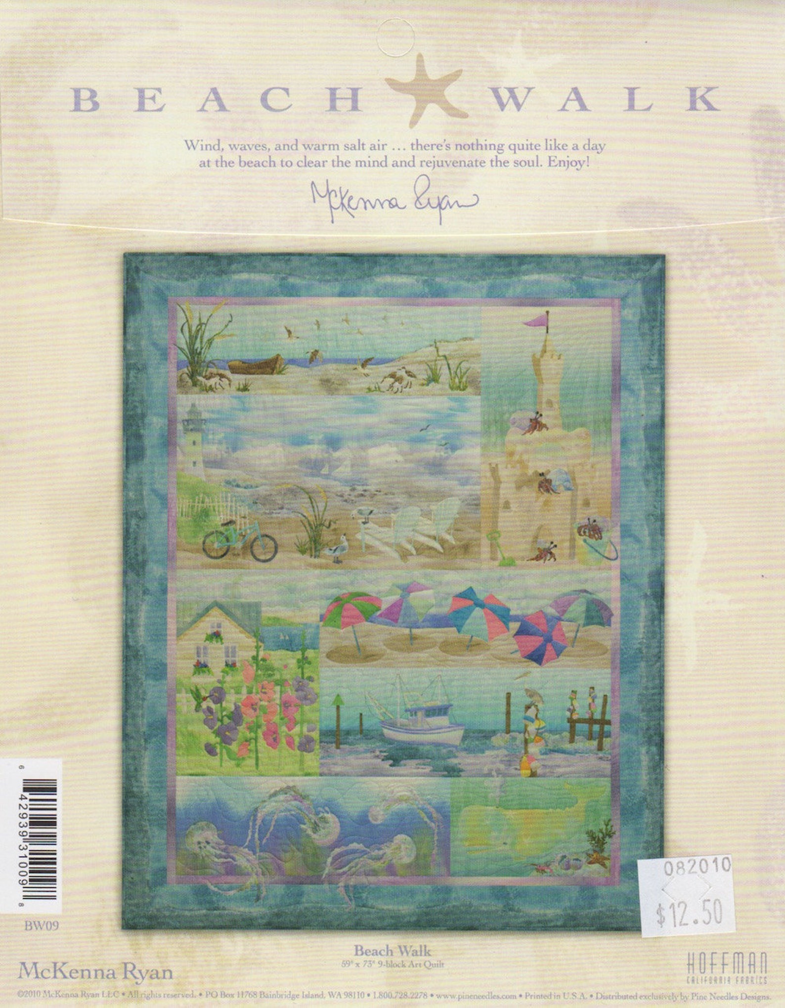 Mckenna Ryan Quilt Pattern Beach Walk Whale Watch block 9 - Etsy