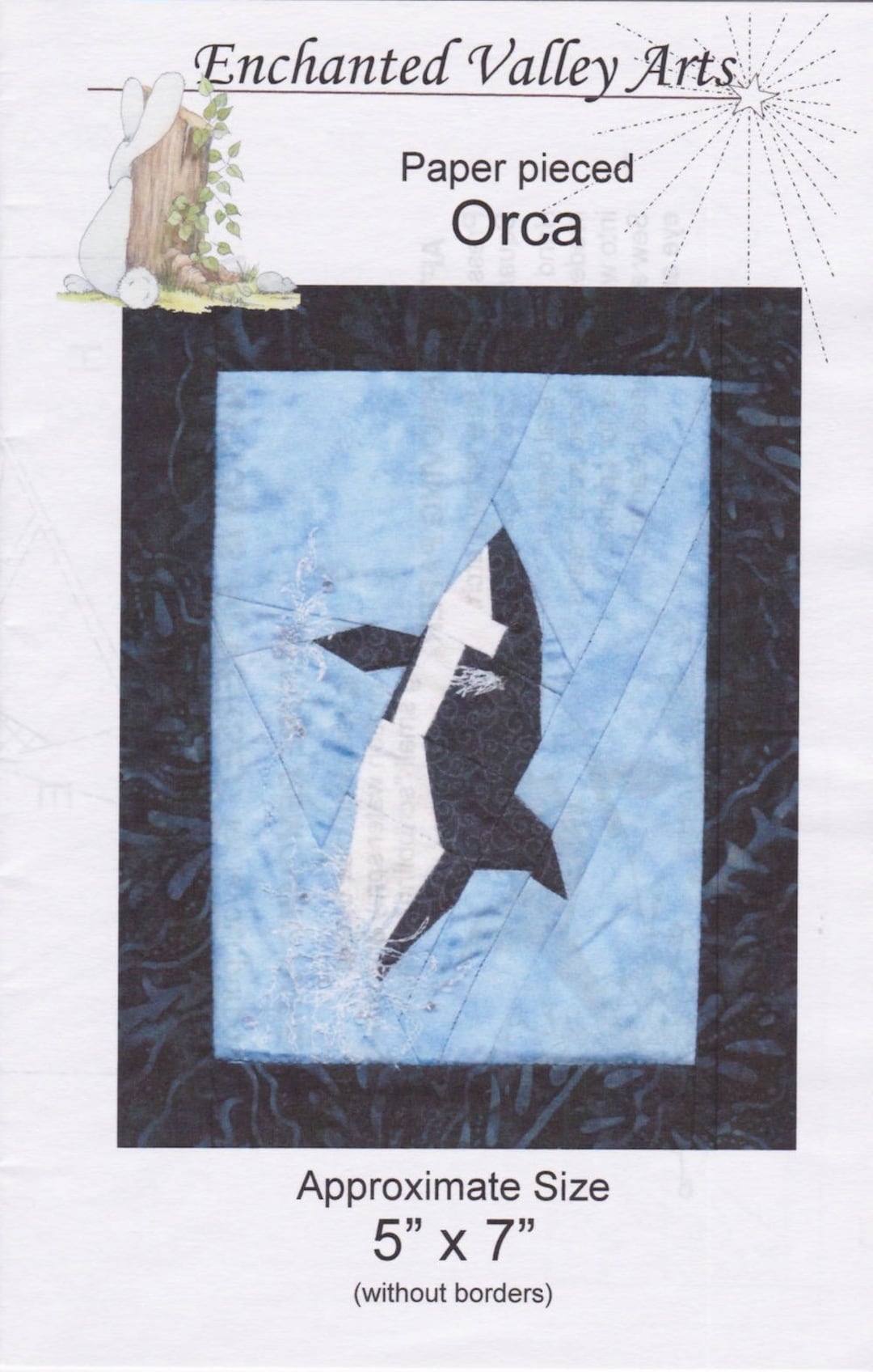 Paper Pieced Orca Whale Quilt Pattern, Enchanted Valley Arts, DIY ...