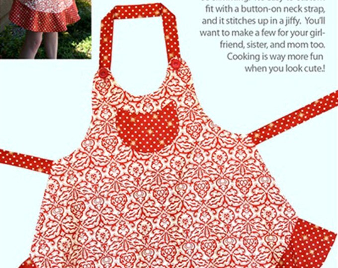 Sassy Little Apron Pattern to Make DIY Sewing Cabbage Rose Sewing One ...
