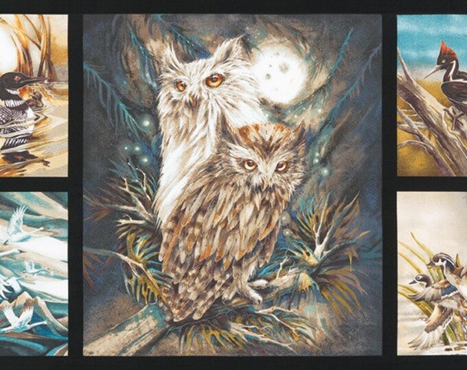 Robert Kaufman Fabric, North American Wildlife 5, Earth, Wildlife Panel ...