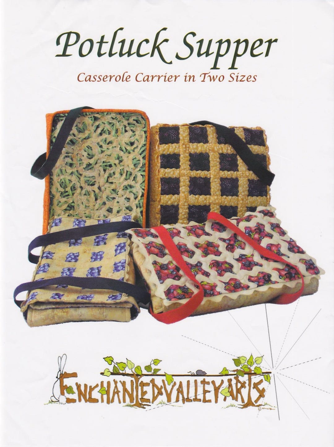 Potluck Supper, Casserole Carrier in Two Sizes, DIY Sewing Pattern - Etsy
