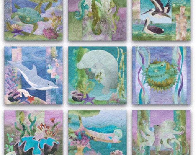 Mckenna Ryan sea Breeze 9 Quilt Patterns Free US Ship Fish Octopus ...
