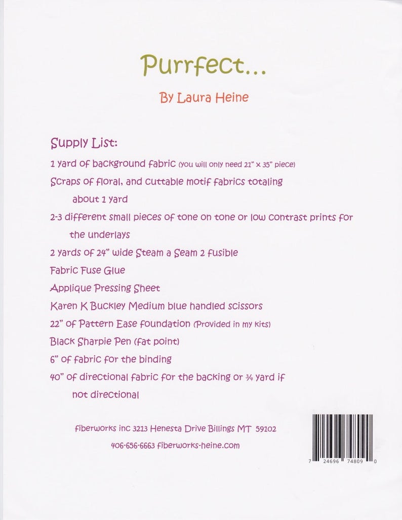 Purrfect ... Cat Collage Quilt Pattern by Laura Heine DIY - Etsy