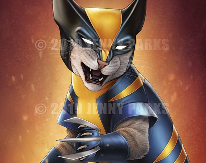 Wolverine Cat 11x17 Poster - Etsy