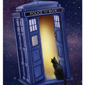 Tardis Cat 11x17 Poster - Etsy