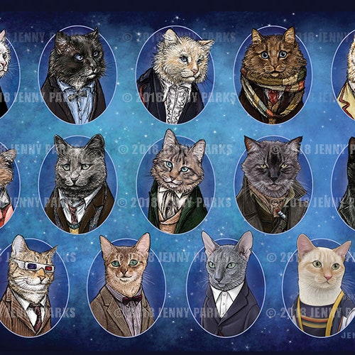 Doctor Mew Postcards - Etsy