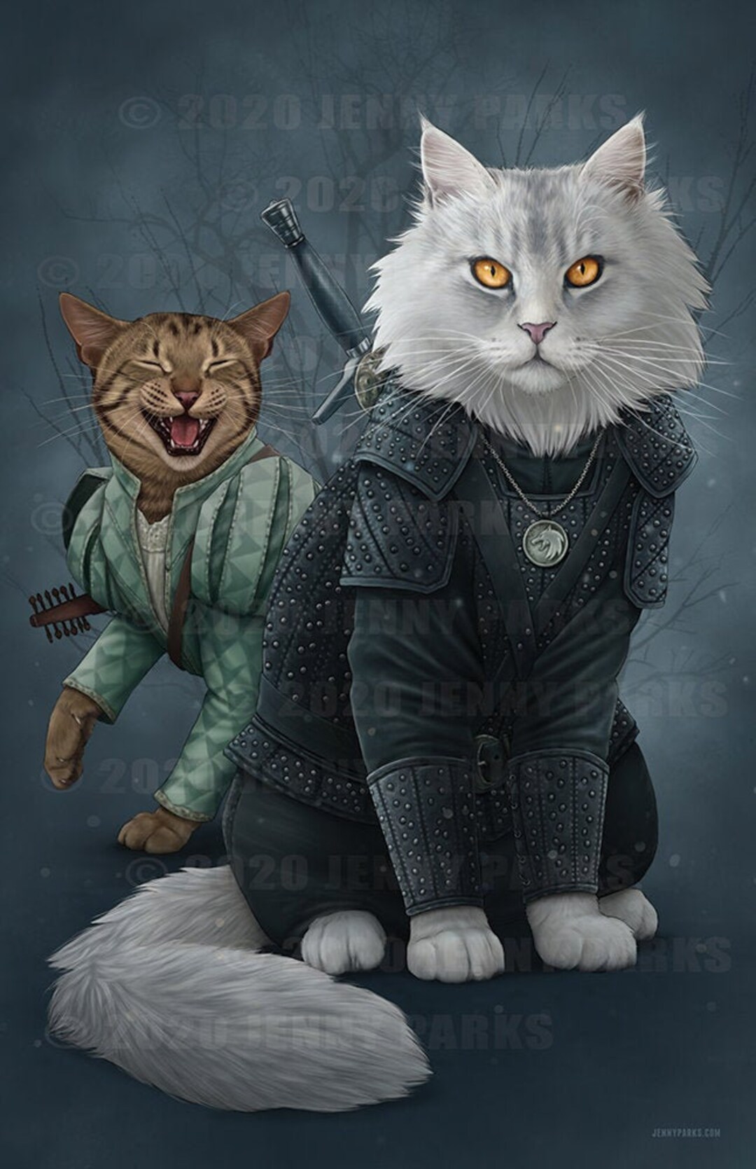 The Whisker witcher Cat 11x17 Poster - Etsy