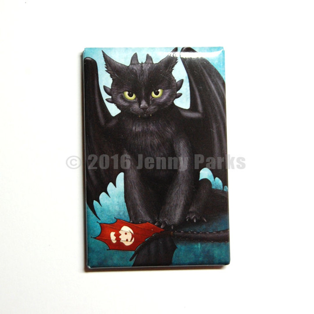 Toothless Cat Fridge Magnet - Etsy