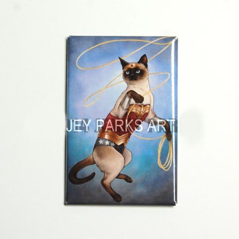 Wonder Cat Magnet - Etsy