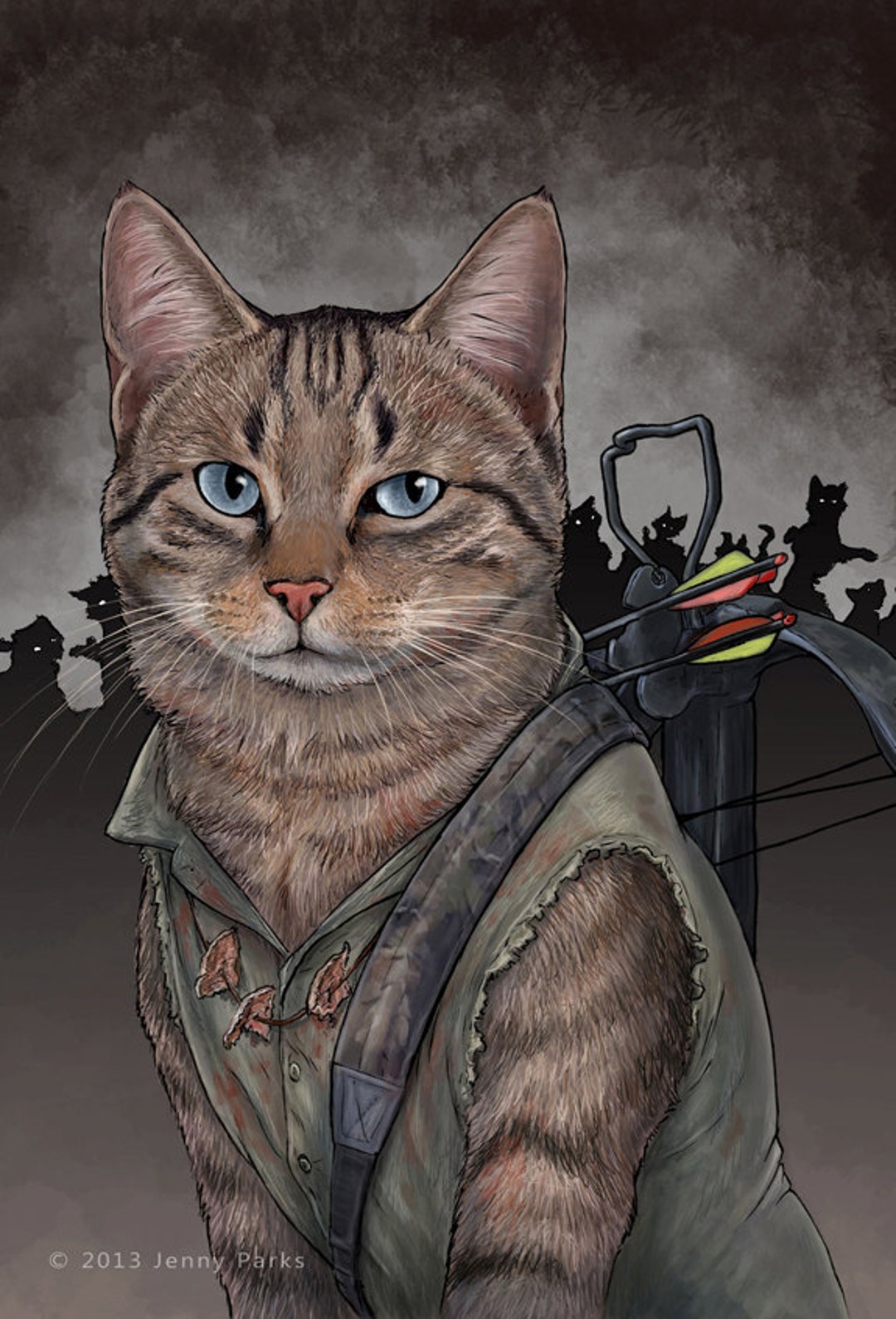 Daryl Dixon Cat 4x6 Postcard Print - Etsy
