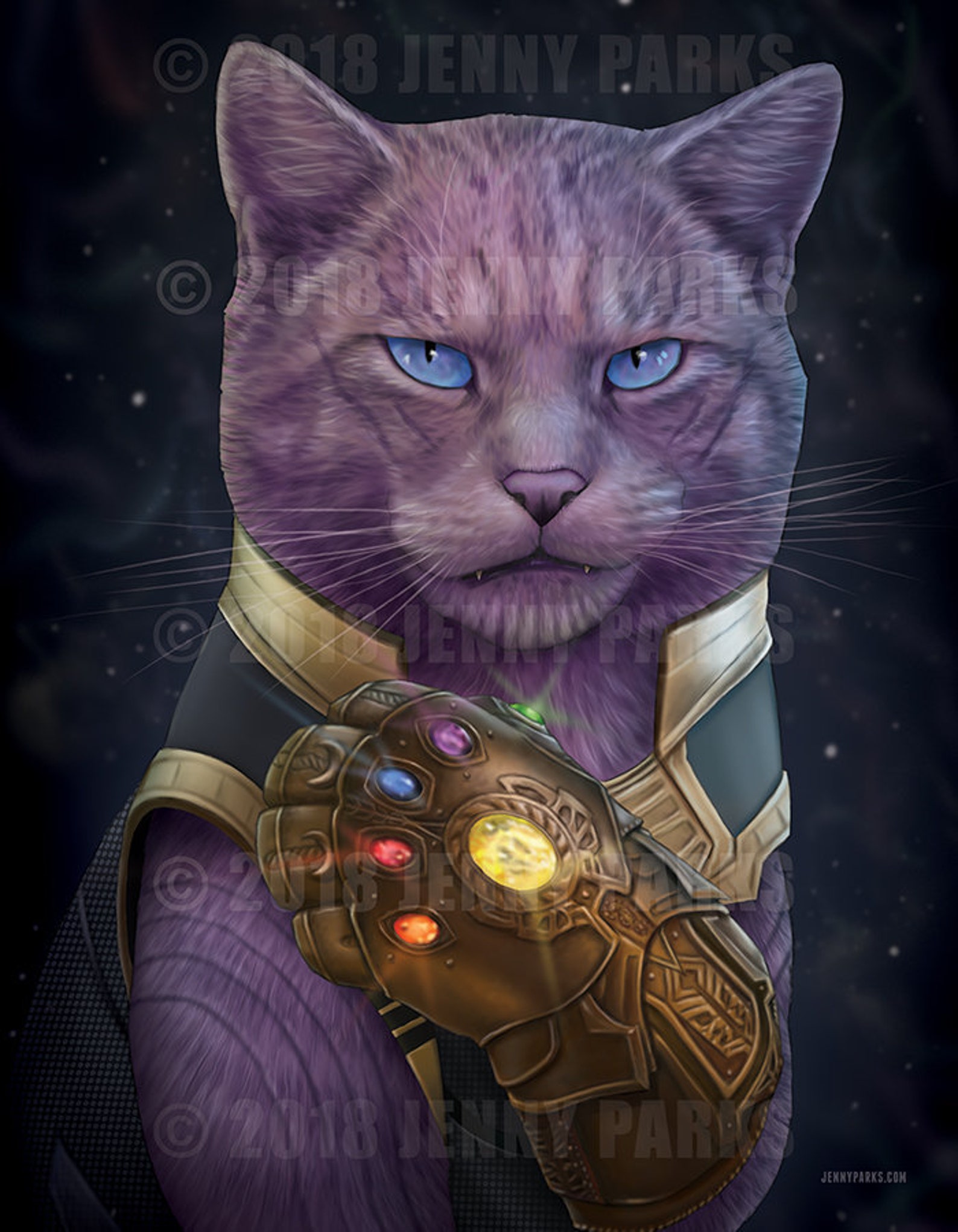 Thanos Cat 8.5x11 Print - Etsy