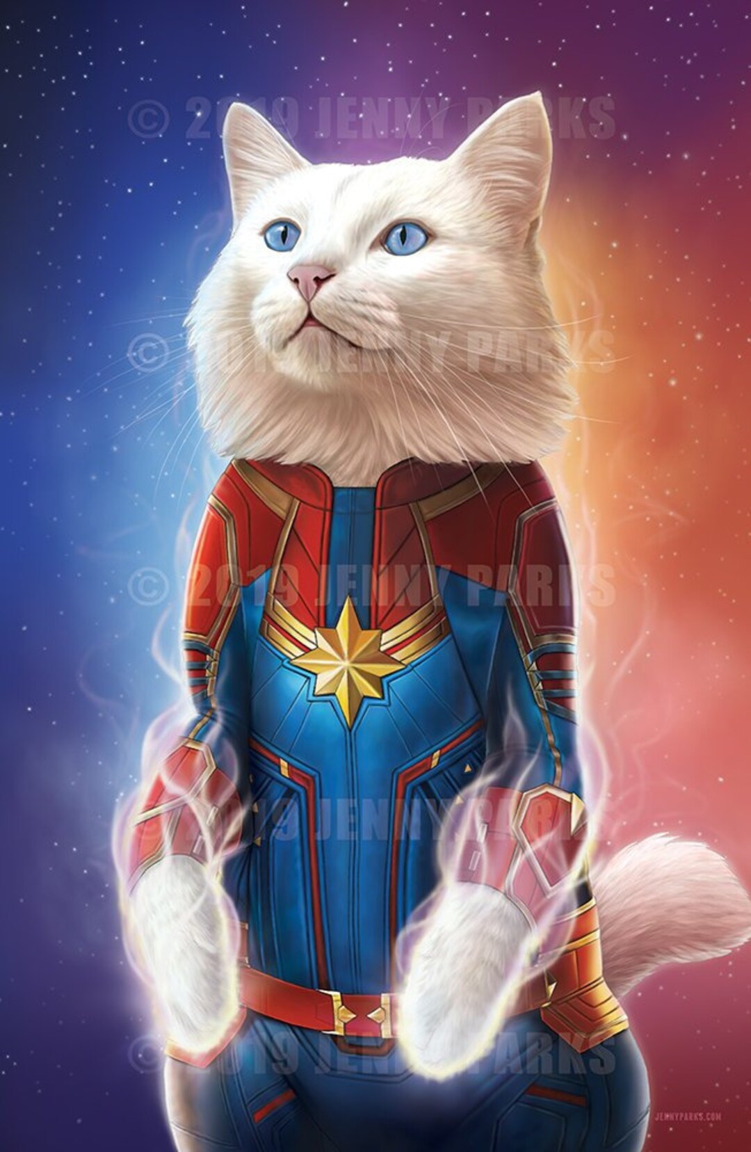 Captain Meowvel 11x17 Poster - Etsy