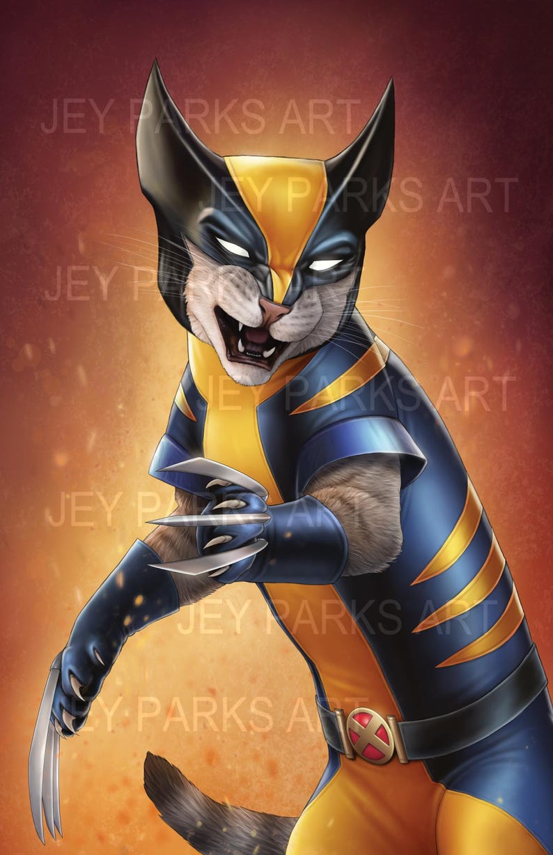 Wolverine Cat 11x17 Poster - Etsy
