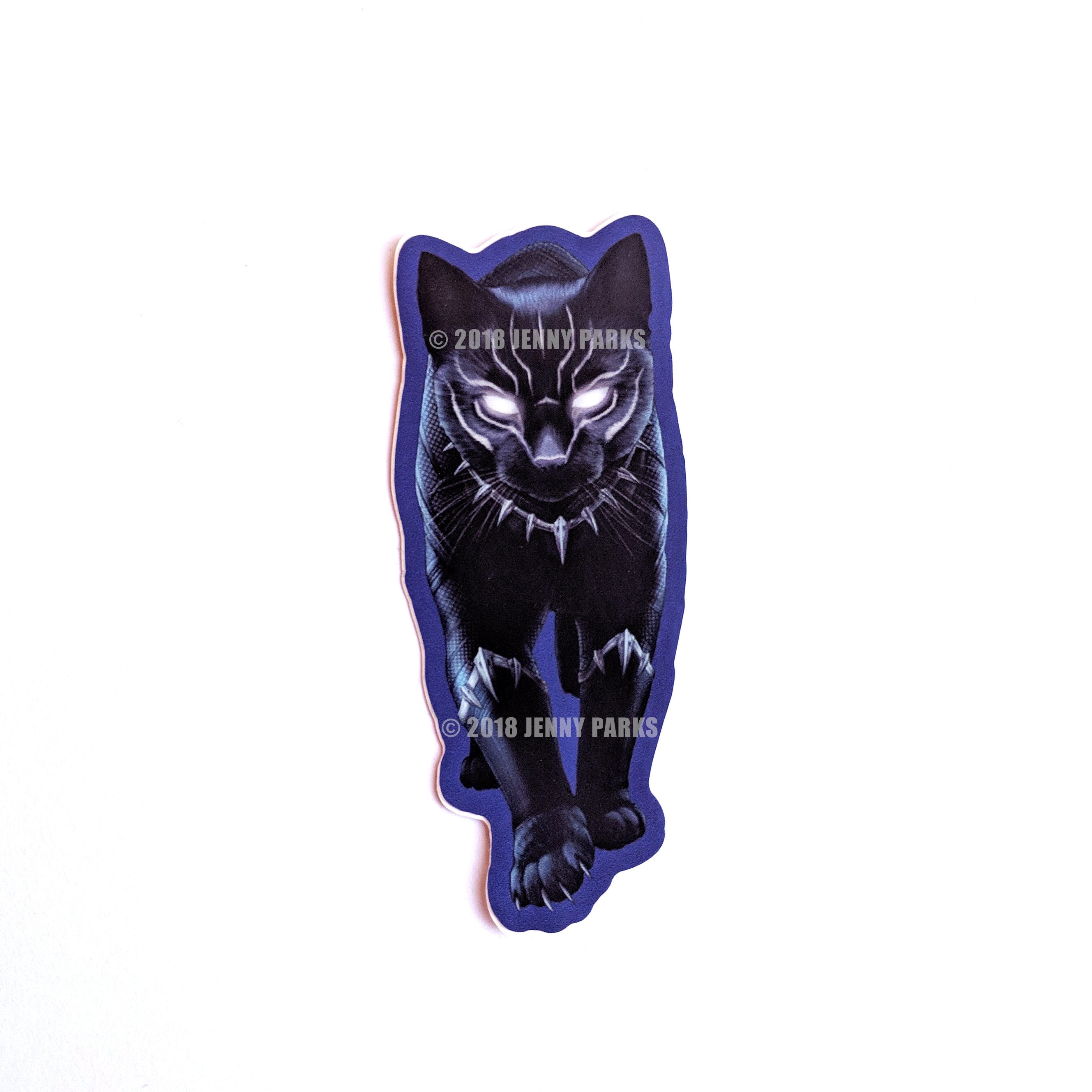 Black Panther Cat Sticker - Etsy