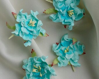 Blue paper flowers | Etsy