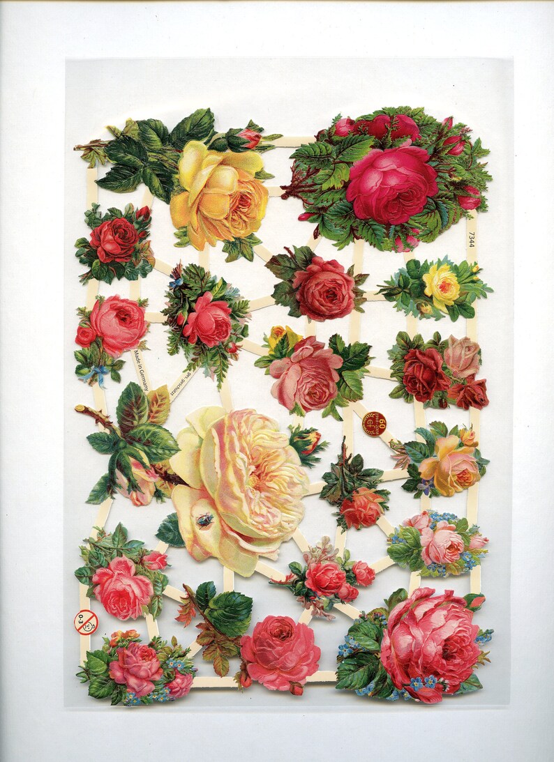 Rose SCRAP RELIEFS Roses Scrap Reliefs Rose Die Cuts Roses - Etsy