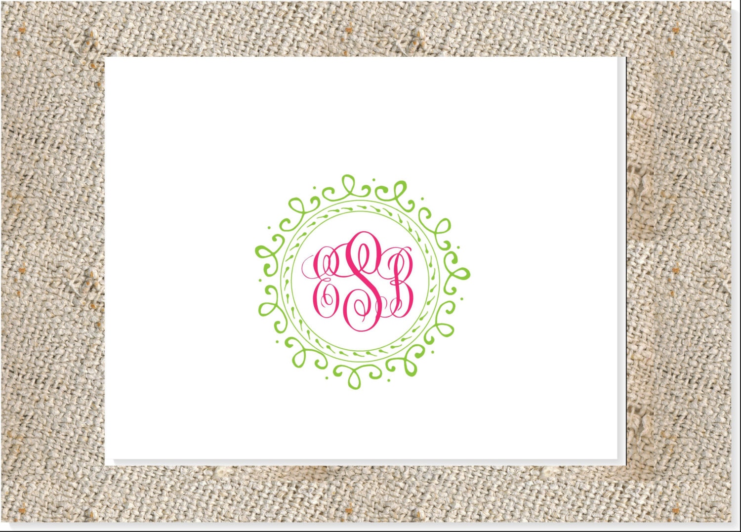 Classic Script Monogram Stationery 25 Notes & Envelopes - Etsy
