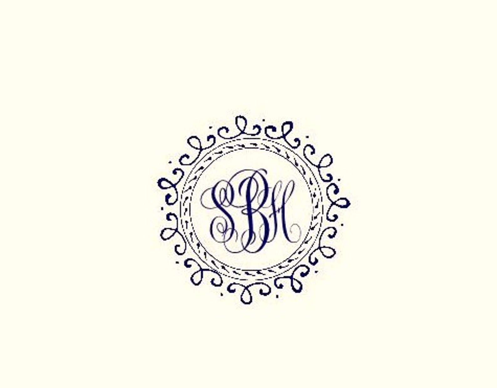 Classic Script Monogram Stationery 25 Notes & Envelopes - Etsy