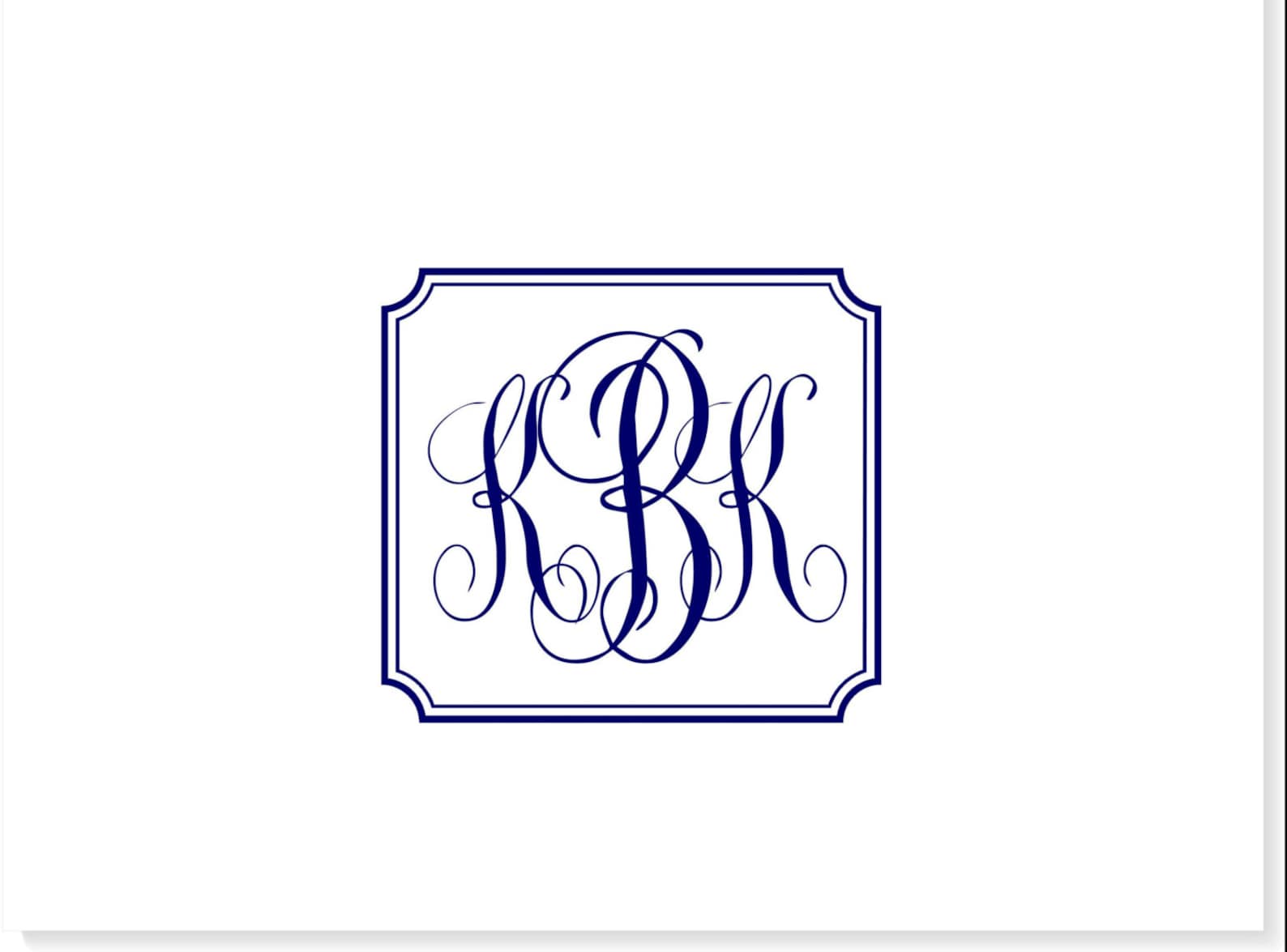 Classic Script Monogram Stationery 25 Notes & Envelopes - Etsy